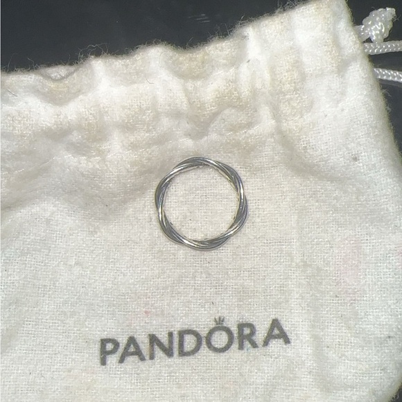 Pandora | Jewelry | Pandora Sparkling Twisted Lines Ring | Poshmark